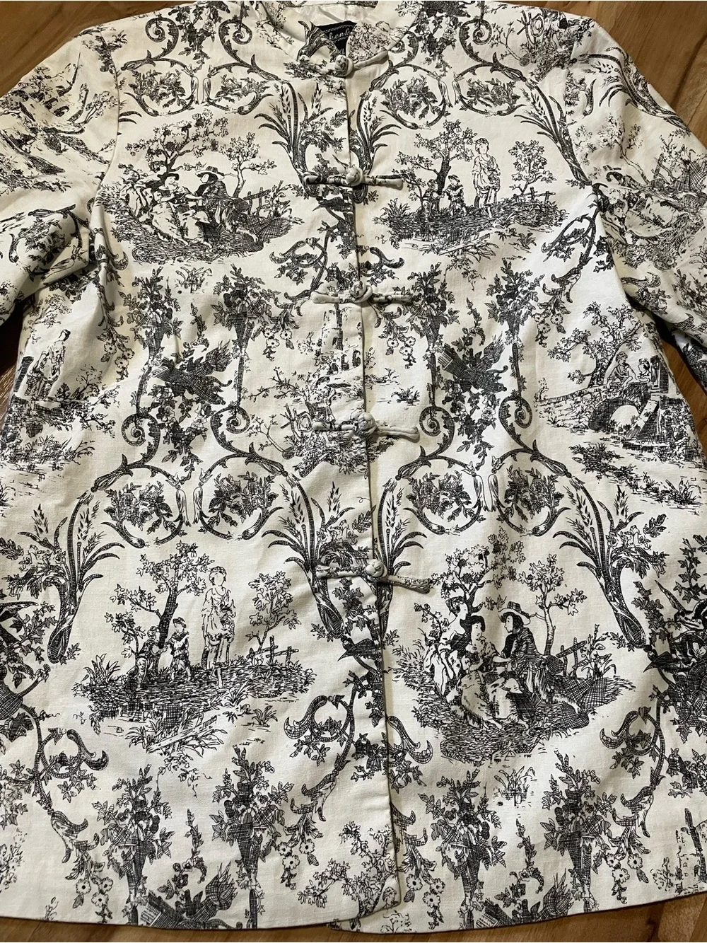 Zhenki | Tops | Zhenki Vintage Style Toile Print Asian Chinoiserie ...